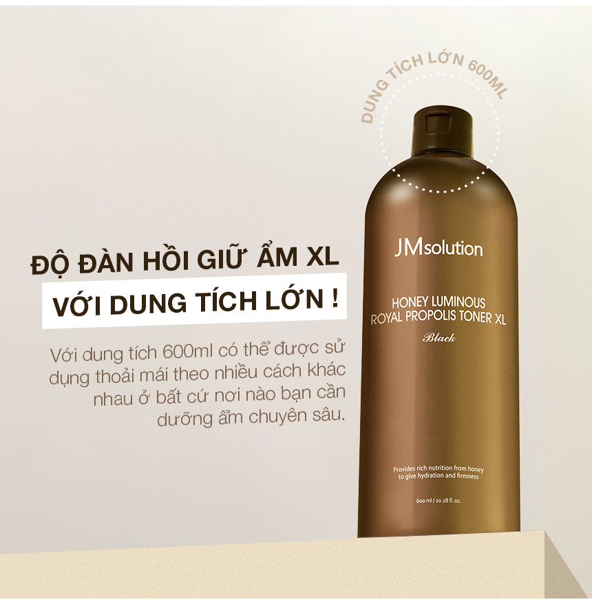 Nước Cân Bằng Chiết Xuất Mật Ong JMsolution Honey Luminous Royal Propolis Toner Xl Black 600ml ...