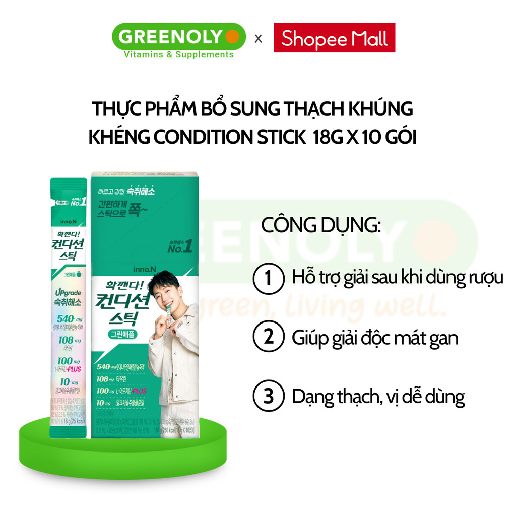 Thạch Giải Rượu Khúng Khéng Condition Stick Hộp 10 Gói | Shopee Việt Nam