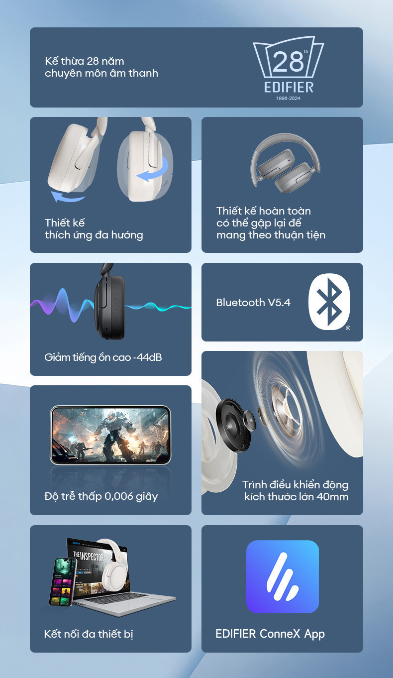 Tai Nghe Bluetooth Chụp Tai EDIFIER W800BT PRO/ATOM MAX | Chống Ồn Chủ ...