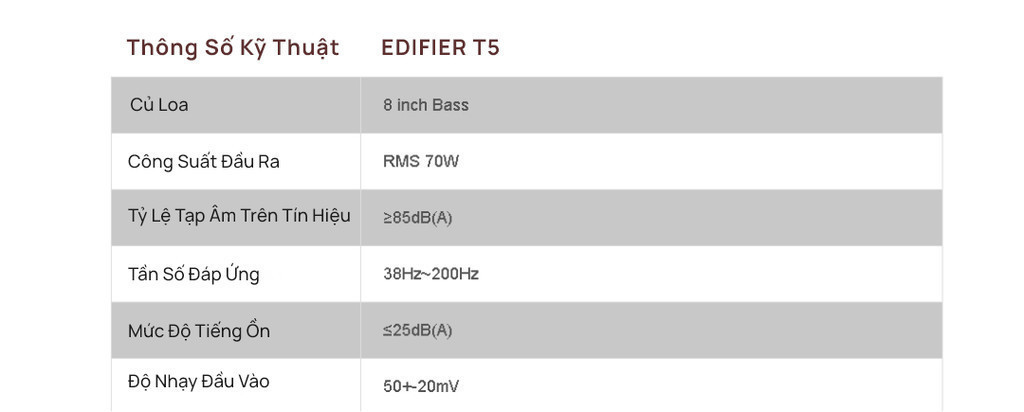 Loa Sub Siêu Trầm EDIFIER T5/T5S | Công Suất 70W | Vỏ Gỗ Chống Dội Âm ...