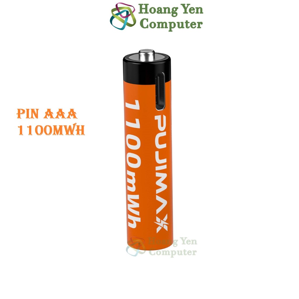 Pin Sạc AA, AAA 1.5V - Cổng Sạc Type C, Thương Hiệu PUJIMAX (Tặng Kèm ...