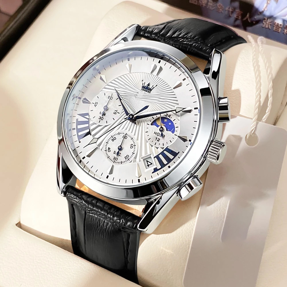 Đồng hồ kim 2876 GAGAY OLES Đồng hồ chính hãng dây da Chống thấm nước ...