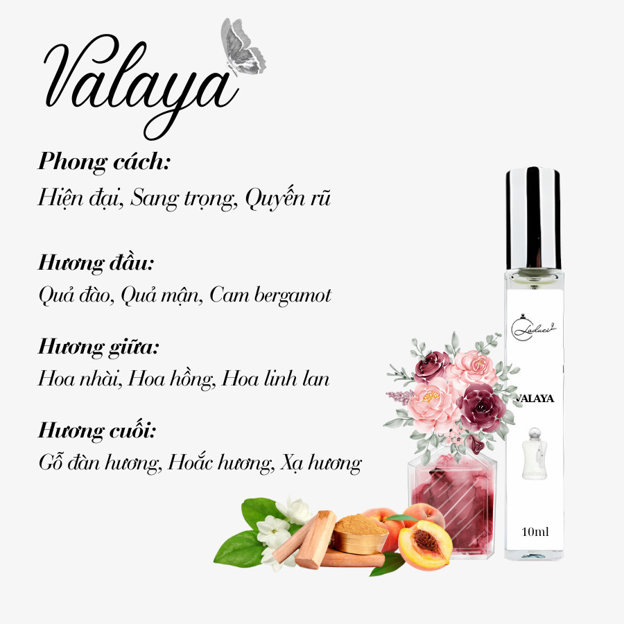 Nước hoa nữ La Rosee | Delina Exclusif | Valaya chai chiết 10ml phong ...