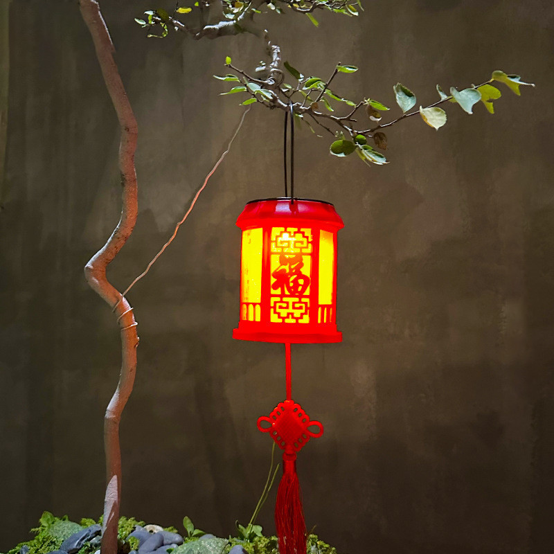 SHIHE Đèn lồng màu đỏ năng lượng mặt trời Đèn sân vườn trang trí Đèn ...