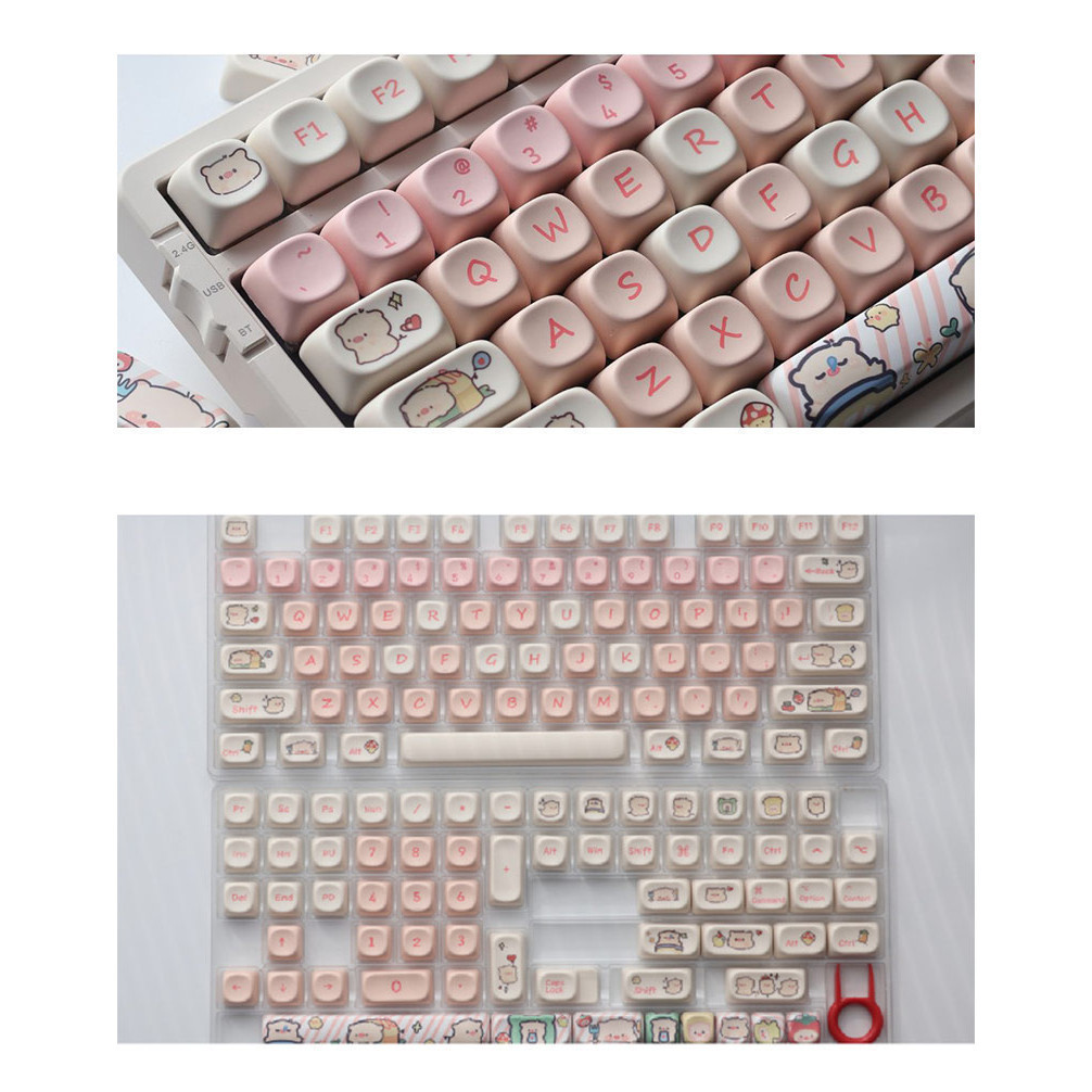 Laifen Keycap heo con màu hồng MOA chiều cao PBT keycap năm mặt thăng ...