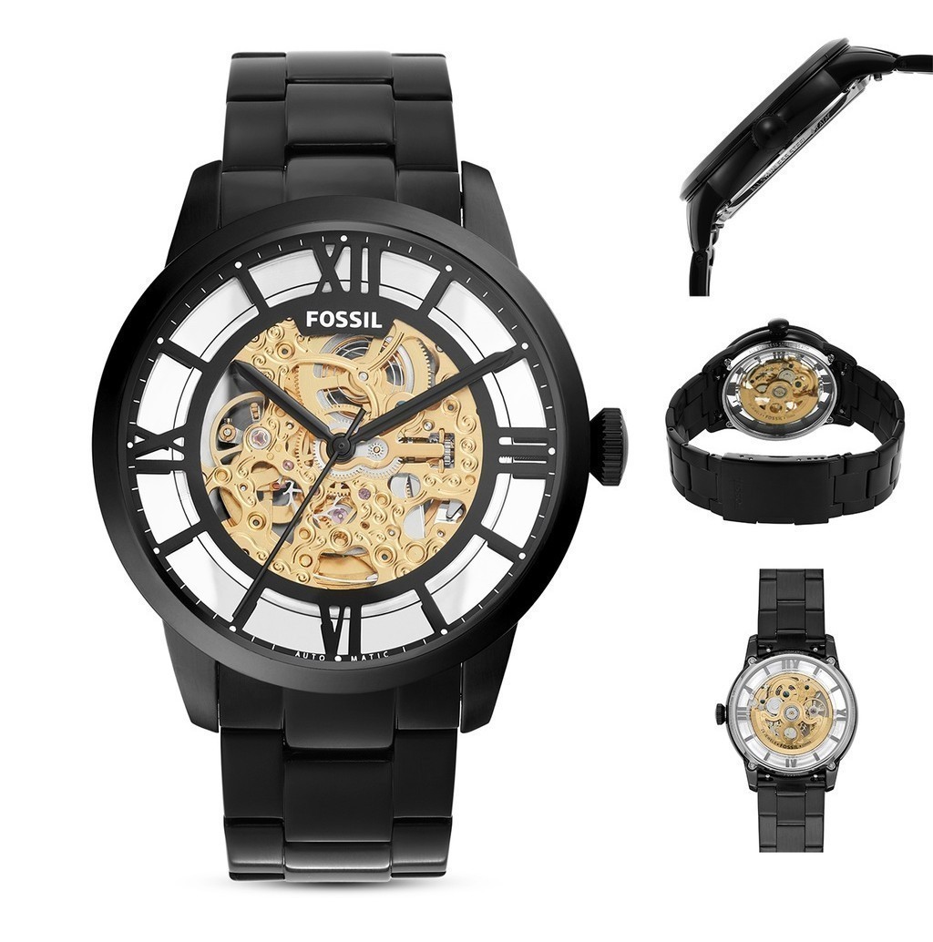 Đồng hồ cơ nam Fossil Townsman Automatic, dây kim loại, mặt 44 MM, màu ...