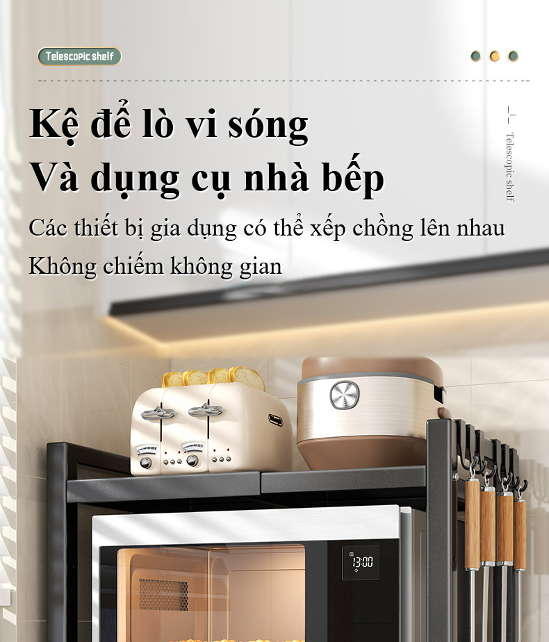 Kệ để lò nướng SHINNY Kệ để lò vi sóng 1 tầng 2 tầng khung thép carbon dày dặn để dụng cụ bếp đồ ...