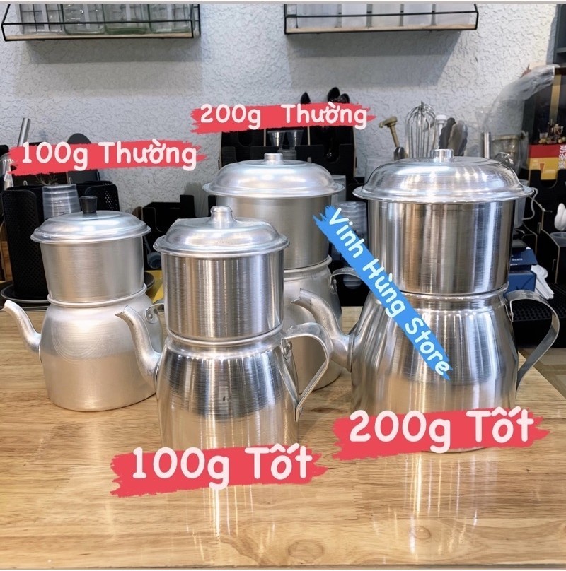 Phin/ấm pha cafe phin nhôm to phin pha cà phê 100gram - 200gram | Shopee Việt Nam