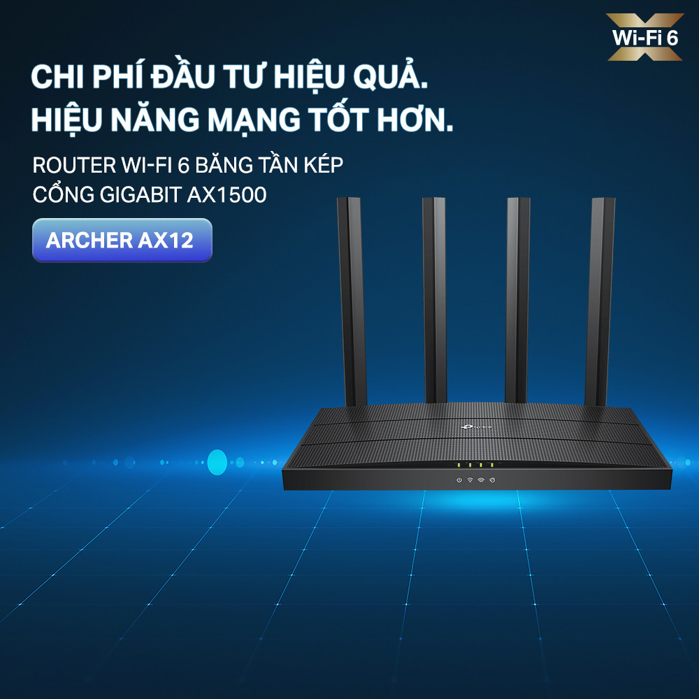 Bộ Phát Router WiFi 6 TP-Link Archer AX12 Băng Tần Kép AX1500 | Shopee ...