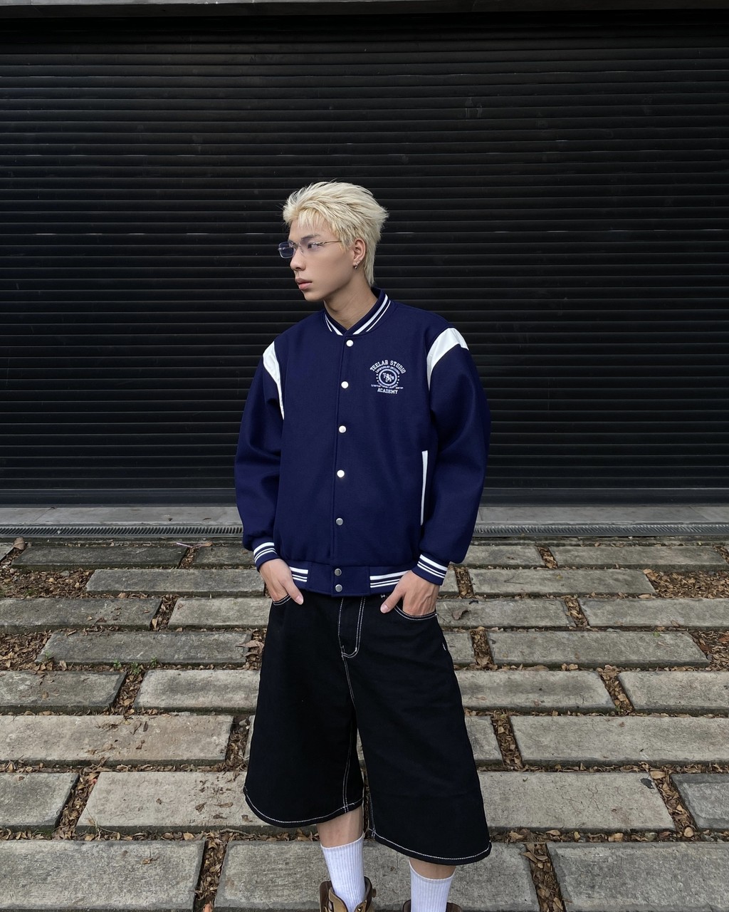 Áo Khoác Teelab Preppy Varsity Jacket Vải Dạ Phối Da Unisex Local Brand ...