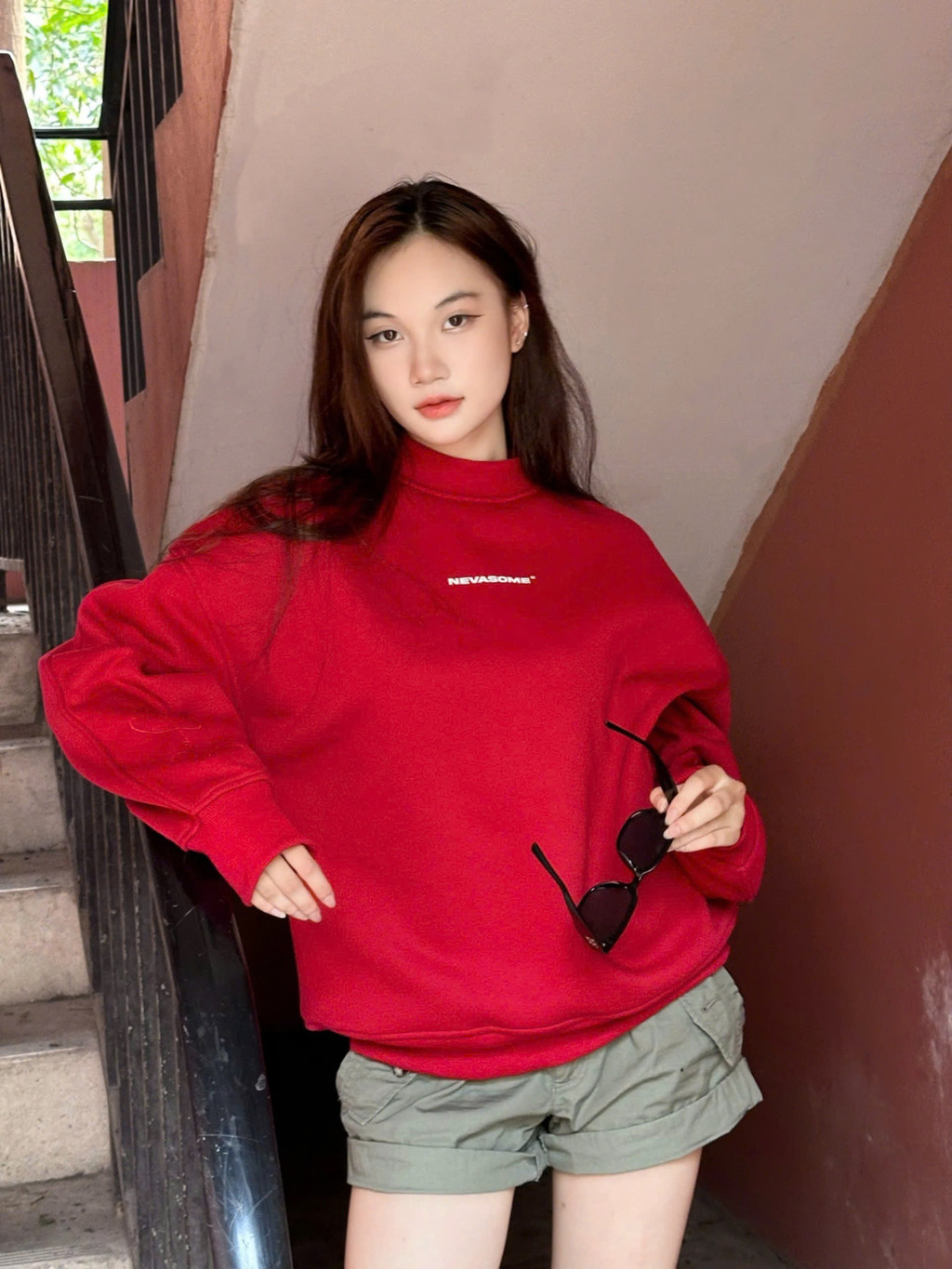 [KHÔNG XÙ] Áo Sweater NEVASOME Đơn Giản Nỉ Lót Lông Cừu LocalBrand ...