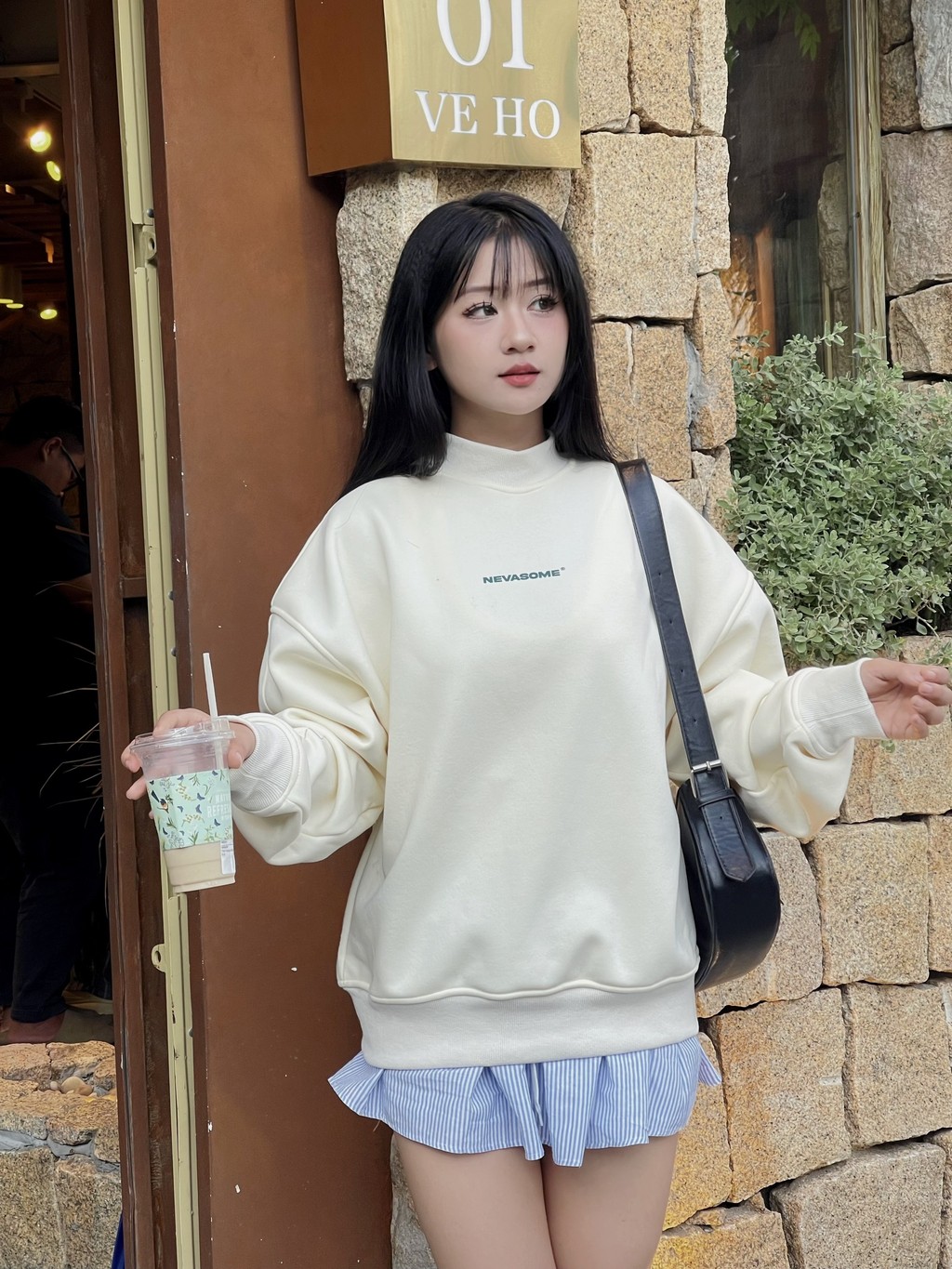 [KHÔNG XÙ] Áo Sweater NEVASOME Đơn Giản Nỉ Lót Lông Cừu LocalBrand ...