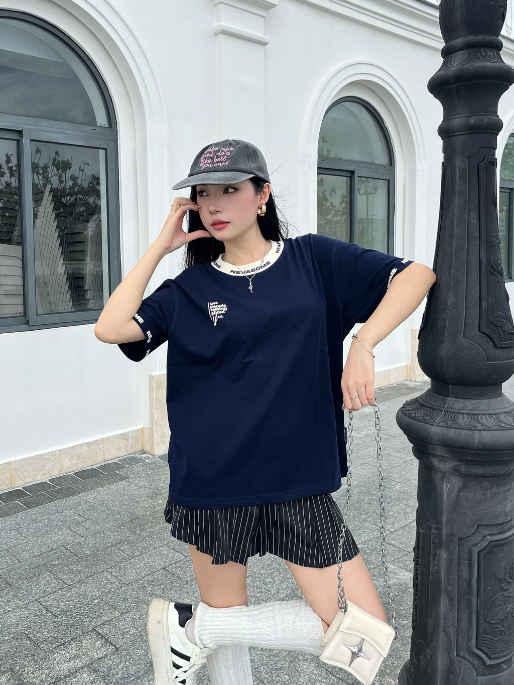 Áo Thun Boxy Local Brand NEVASOME Talking About You Xanh Than Kem ...