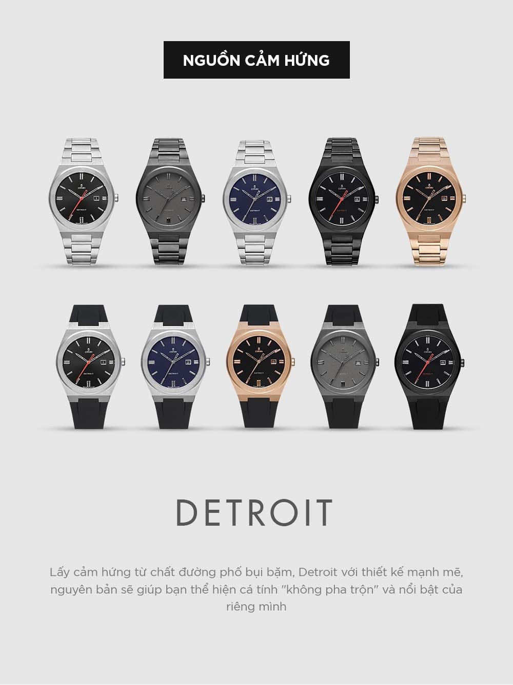 Bộ Sưu Tập Đồng Hồ Curnon Detroit - Hàng Chính Hãng - Thiết Kế Mạnh Mẽ ...