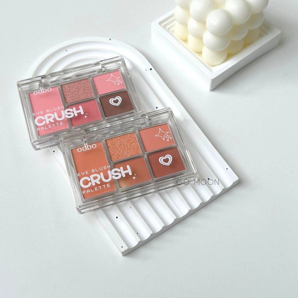 Phấn Mắt Odbo 5 Ô Eye Blush Crush Palette ODS04 Bảng Mắt kèm Má Hồng Thái Lan 6g mịn lì lâu trôi ...