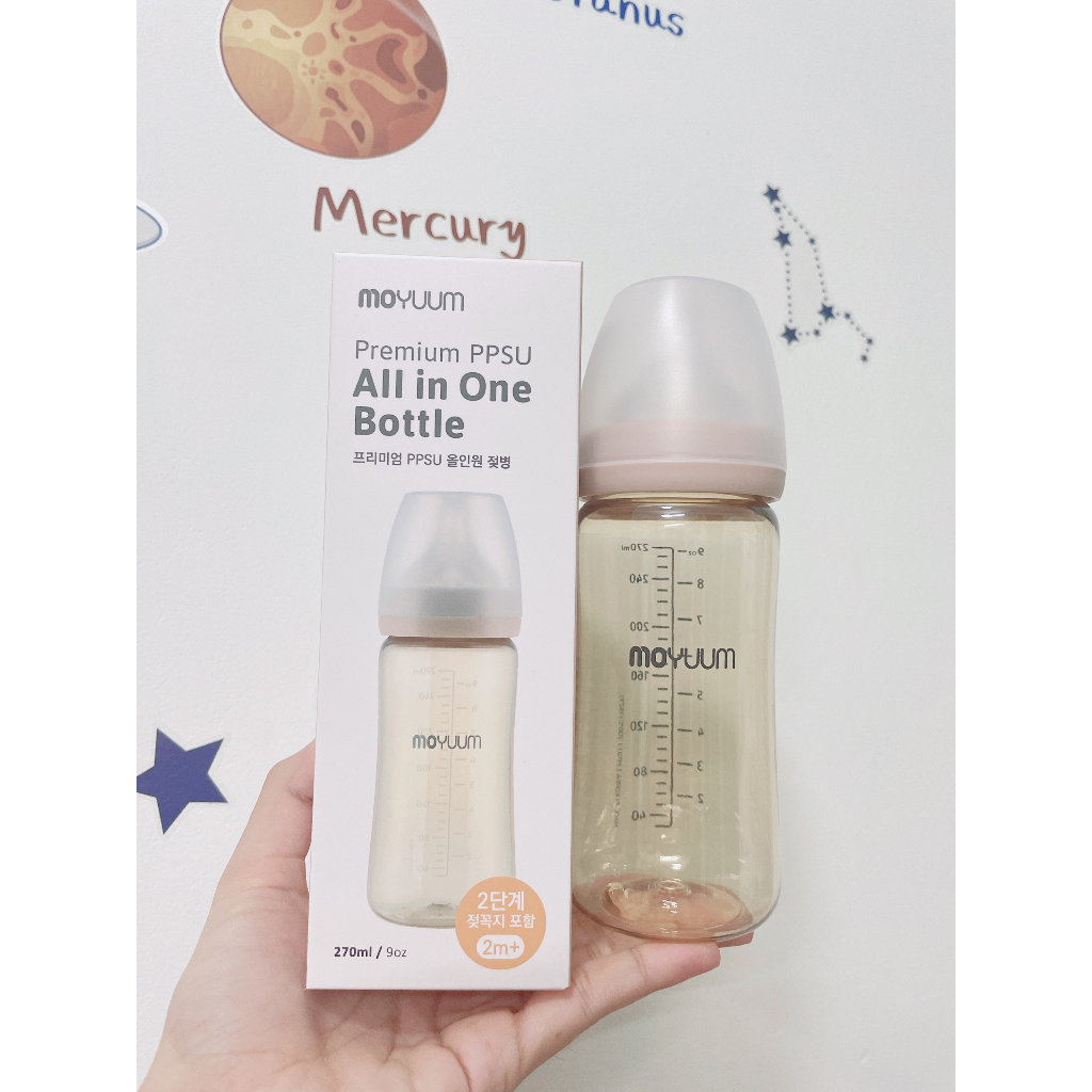 Bình Sữa Moyuum Trơn (Vàng gold) chính hãng Hàn Quốc size 170ml / 270ml | Shopee Việt Nam