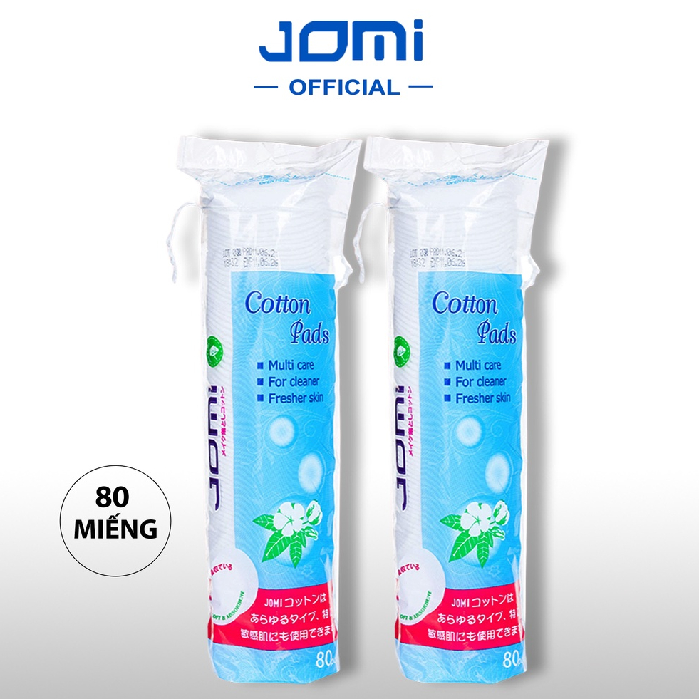 Bông tẩy trang 80 miếng Jomi Nhật Bản 100% cotton, tiết kiệm dung dịch ...