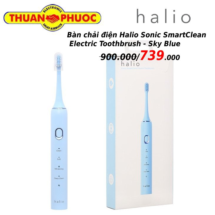 Bàn Chải Điện Halio Sonic SmartClean Electric Toothbrush - Sky Blue ...