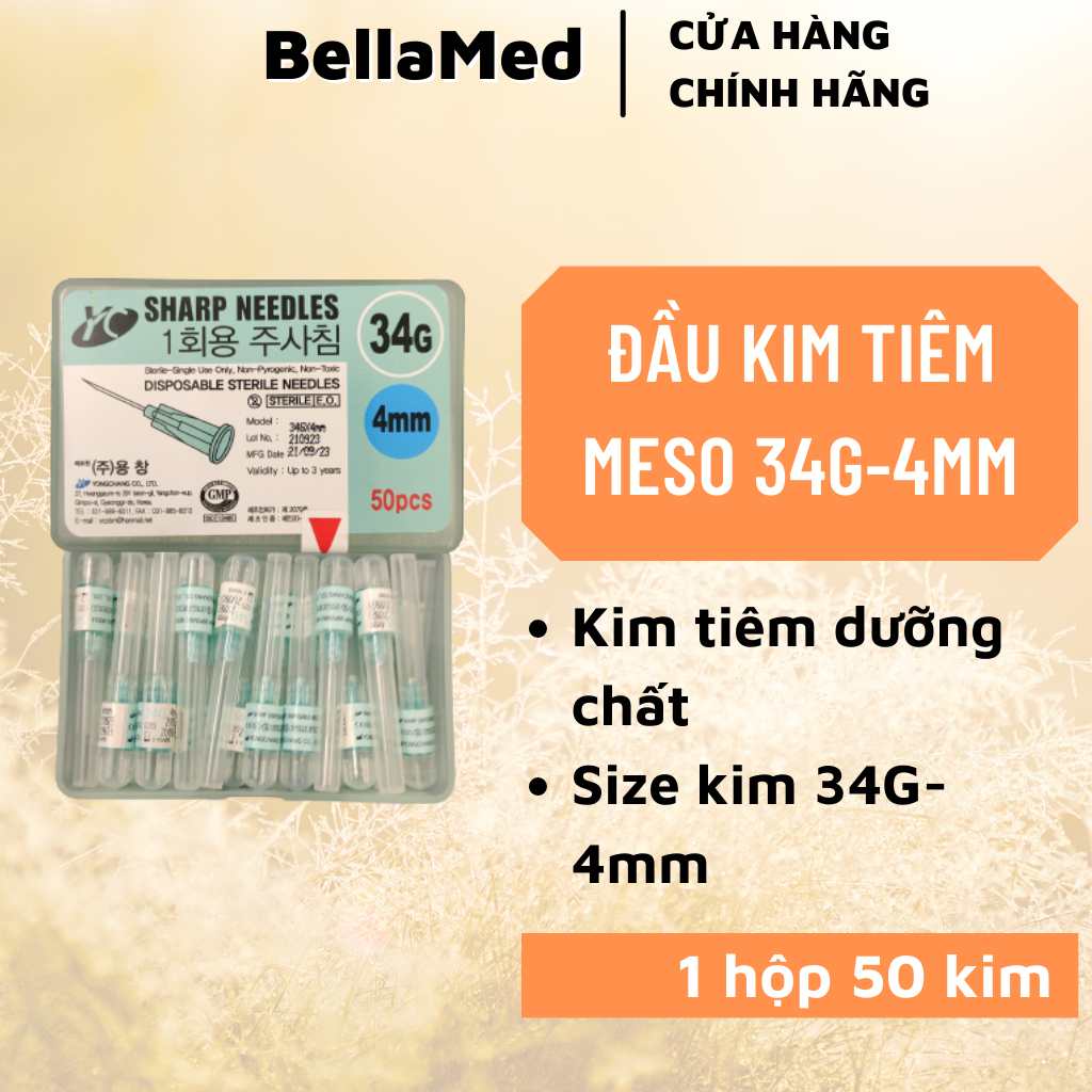 Đầu kim Meso Nano tiêm dưỡng chất 34G- 4mm - Nguyên hộp | Shopee Việt Nam
