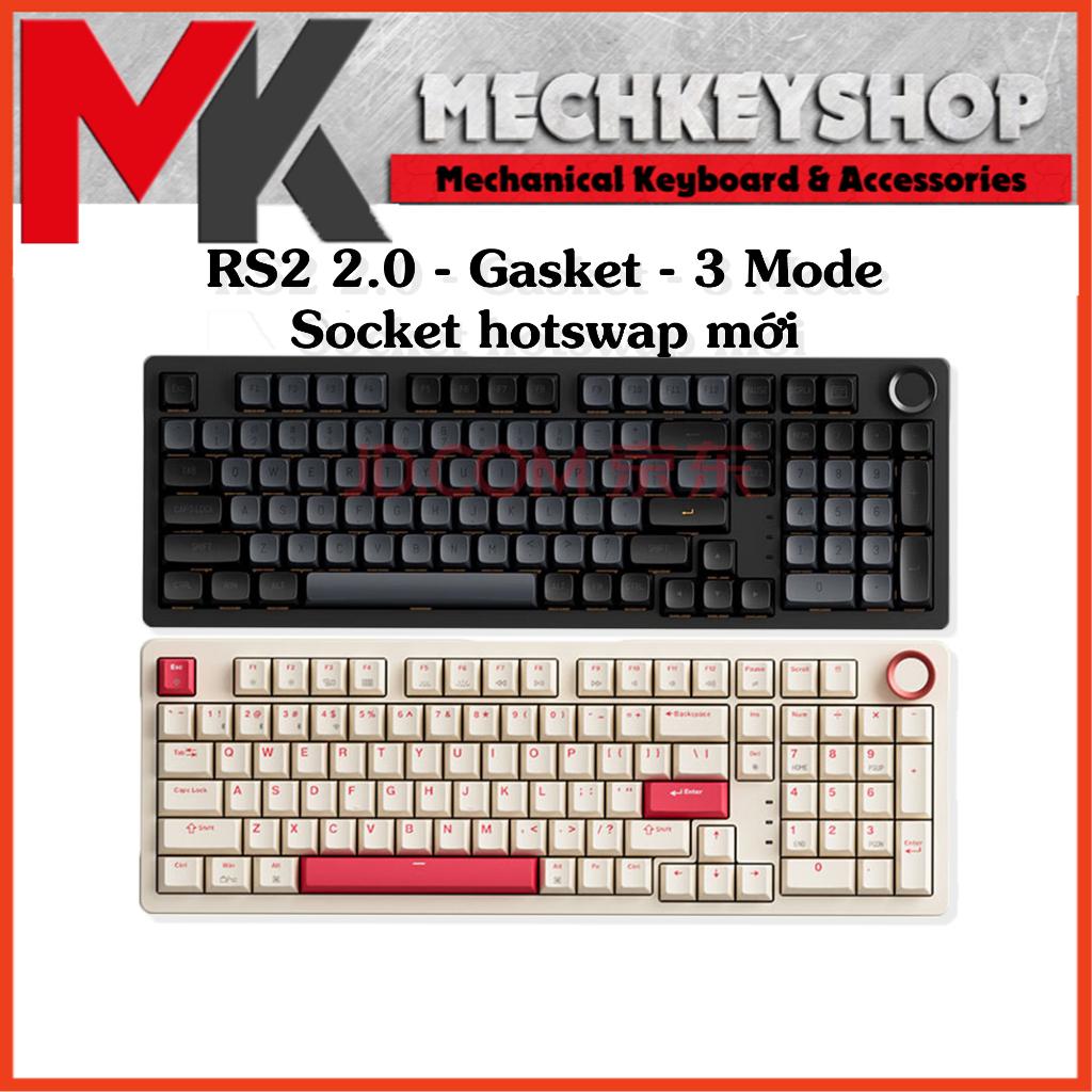 Bàn phím cơ JamesDonkey RS2 V2.0 Hotswap thế hệ mới, 3 mode, RGB ...