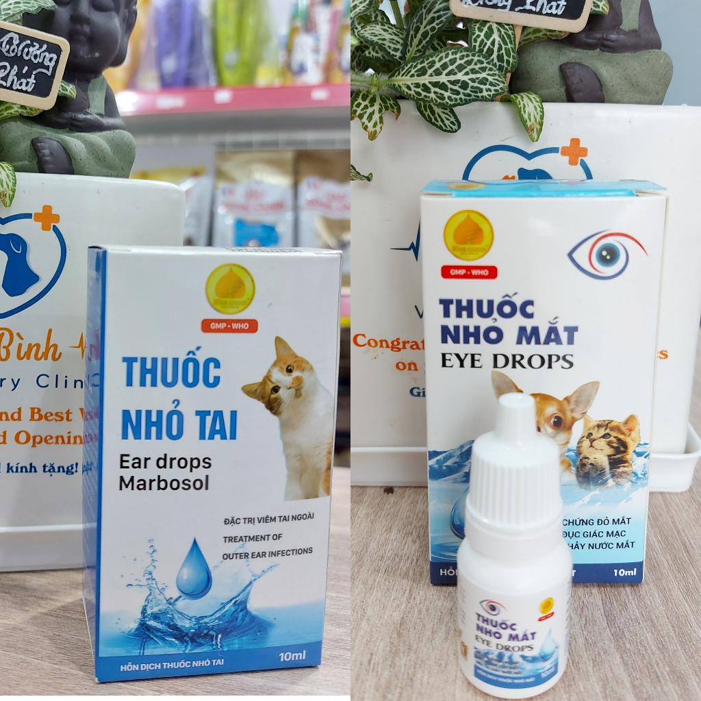 Thuốc nhỏ mắt/ nhỏ tai Eye Drops/ Ear Drops cho chó mèo 10ml | Shopee ...