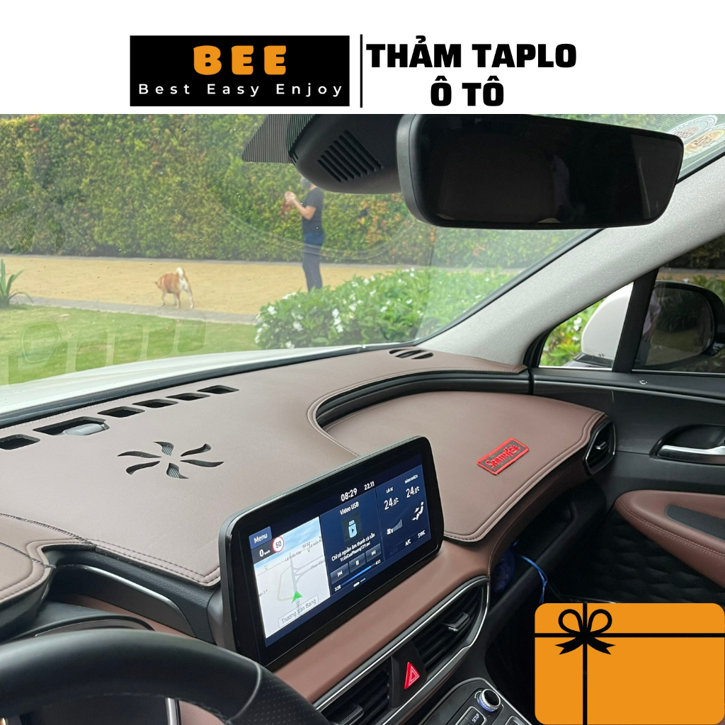 Thảm taplo ô tô HYUNDAI SANTAFE Mới chất liệu cao cấp chống nóng chống ...