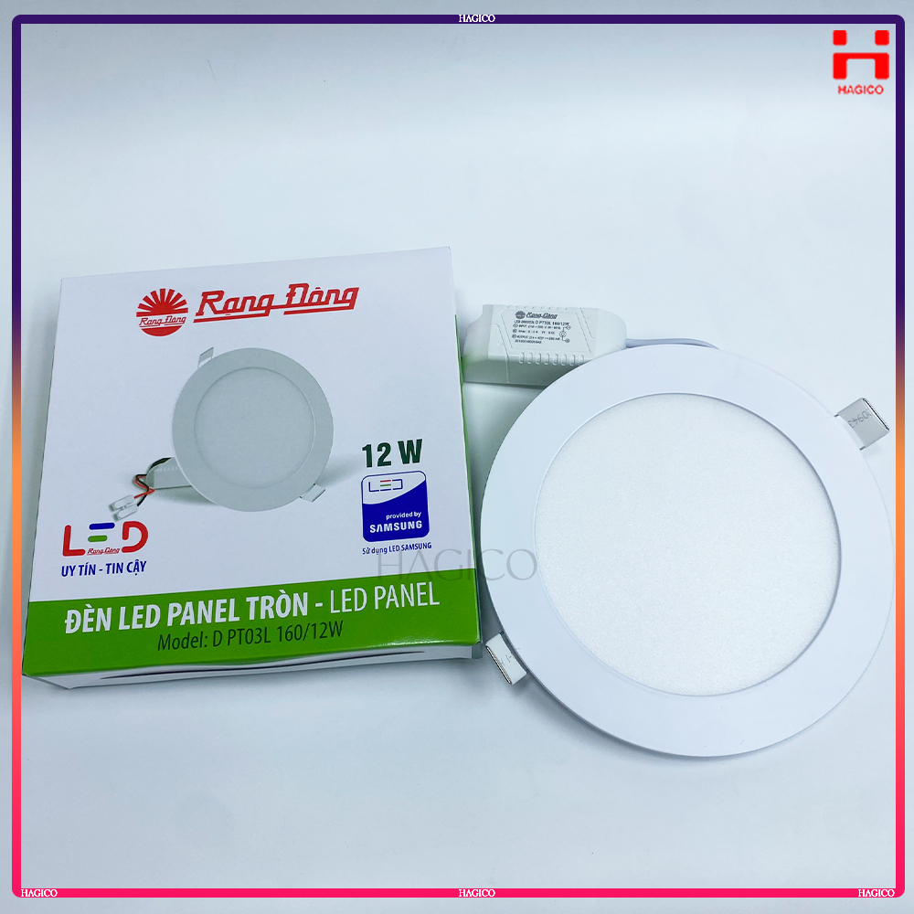 Đèn Led Panel Tròn Rạng Đông 12W khoét lỗ 160 PT03 160/12W | Shopee ...