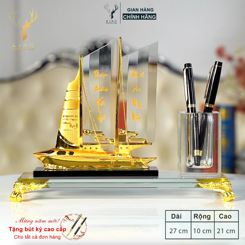 Hộp Đựng Bút Doanh Nhân Thuyền Thuận Buồm Xuôi Gió Hiện Đại, Chất Liệu ...