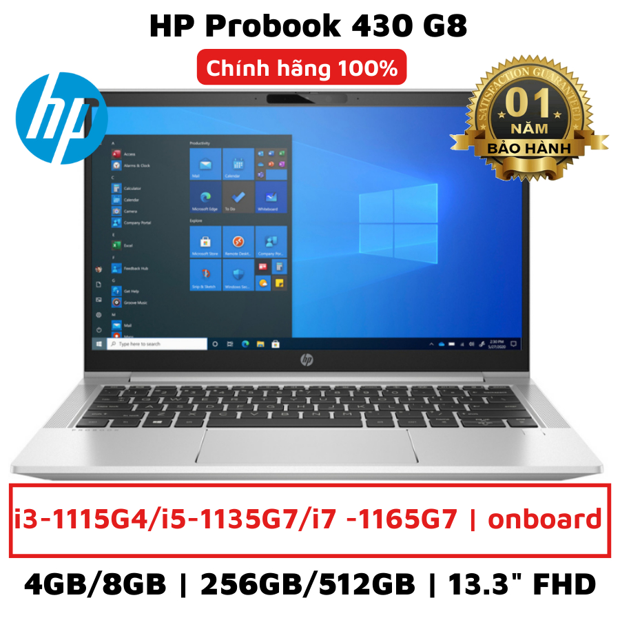 HP Probook 430 G8 | i3-1115G4/i5-1135G7/i7-1165G7 | 4GB/8GB | SSD 256GB ...