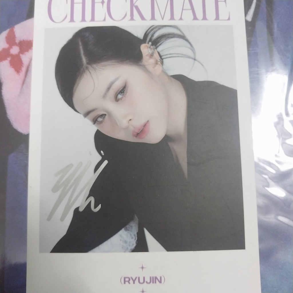 [Official Signed] Postcard chữ kí tươi ITZY Ryujin checkmate đợt album ...