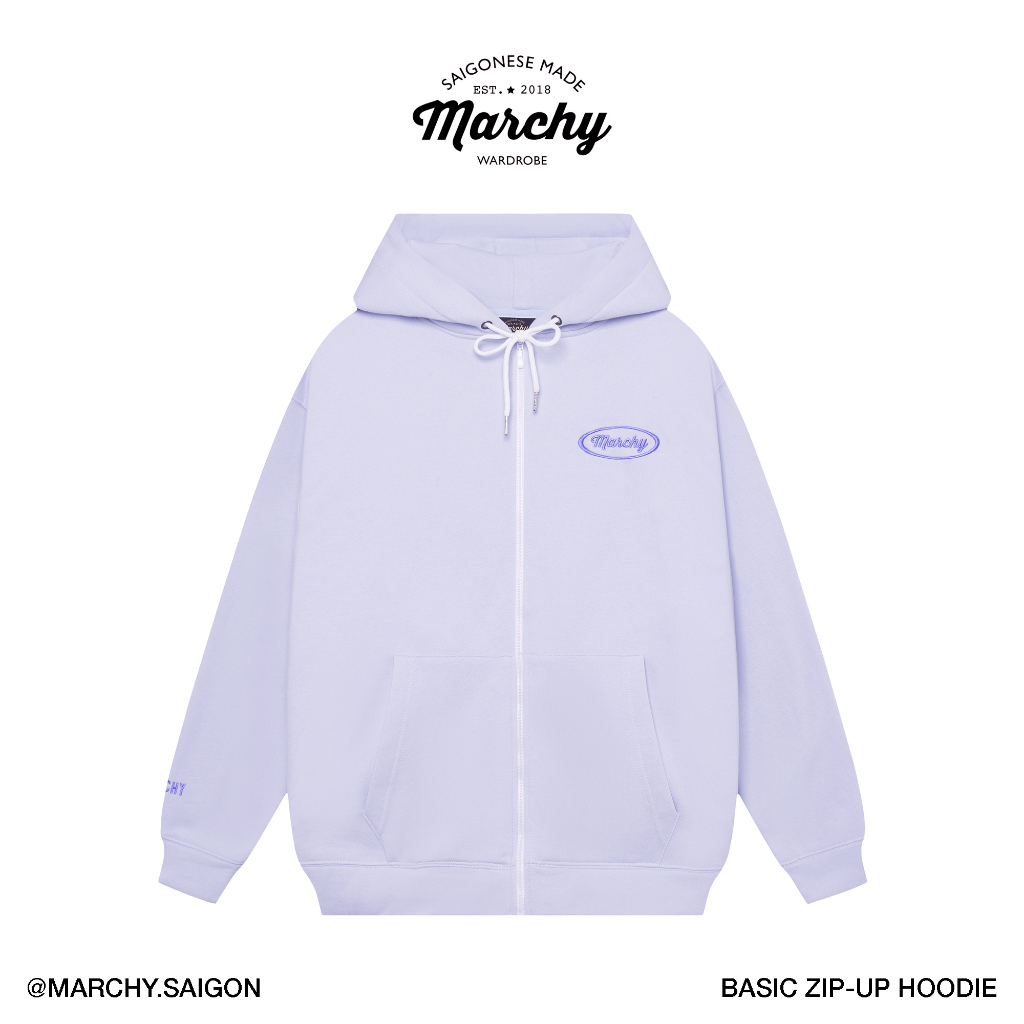 MARCHY - Basic Zip-up Hoodie - Áo khoác dây kéo | Shopee Việt Nam