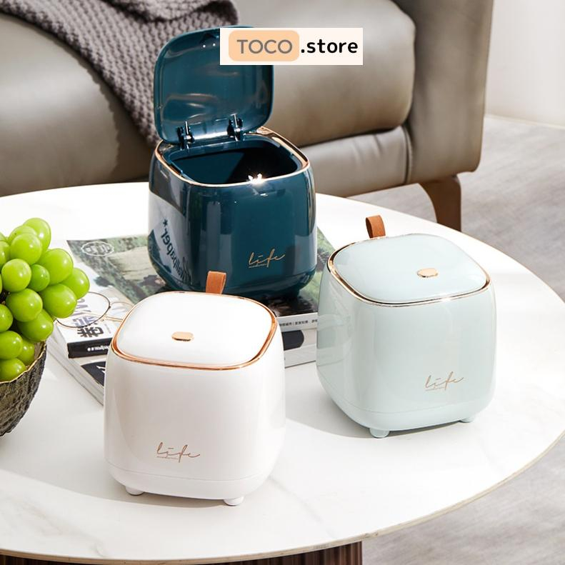 Thùng rác mini TOCO để bàn decor trang trí bàn làm việc | Shopee Việt Nam