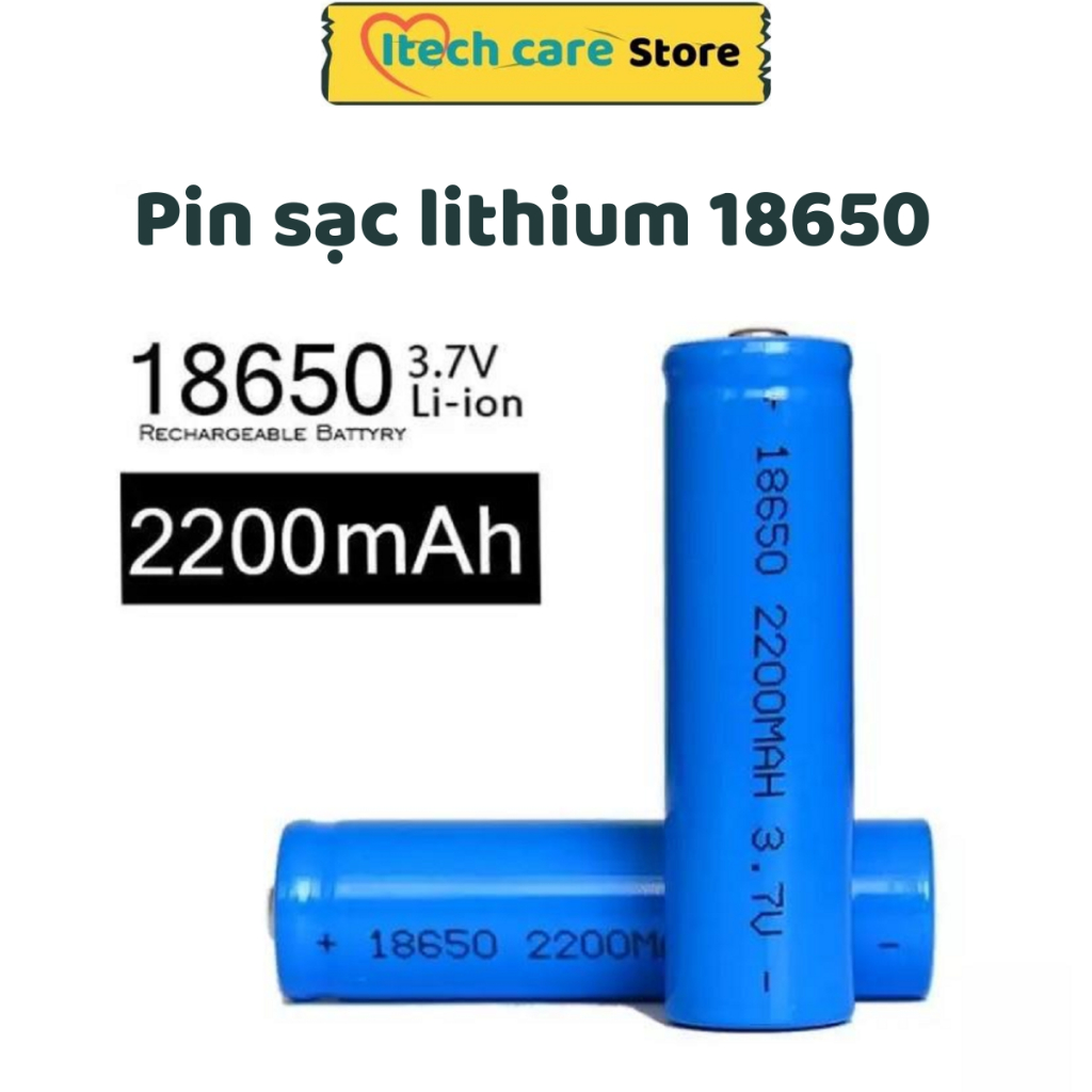 Pin sạc Lithium 18650 2200mAh 3,7V | Shopee Việt Nam