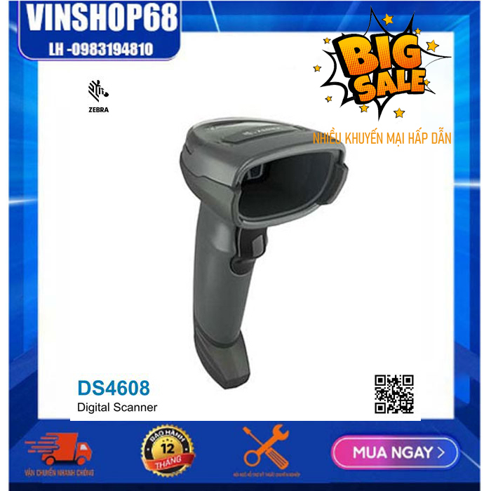 Chính hãng] Máy đọc mã vạch Zebra DS4608-HD | Shopee Việt Nam