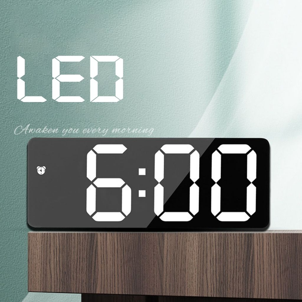 Đồng hồ led 3D để bàn thông minh, đồng hồ báo thức điện tử decor Smart ...