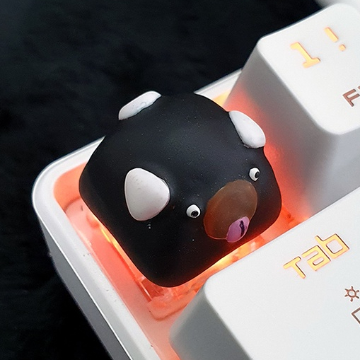 Keycap Artisan Chú Chó PUG Đen Siêu Dễ Thương KEycap Nút Bàn Phím Cơ ...