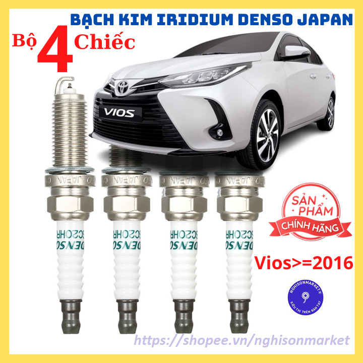 Bugi xe Toyota Vios Bạch Kim Iridium Denso Japan bộ 4 chiếc | Shopee Việt Nam