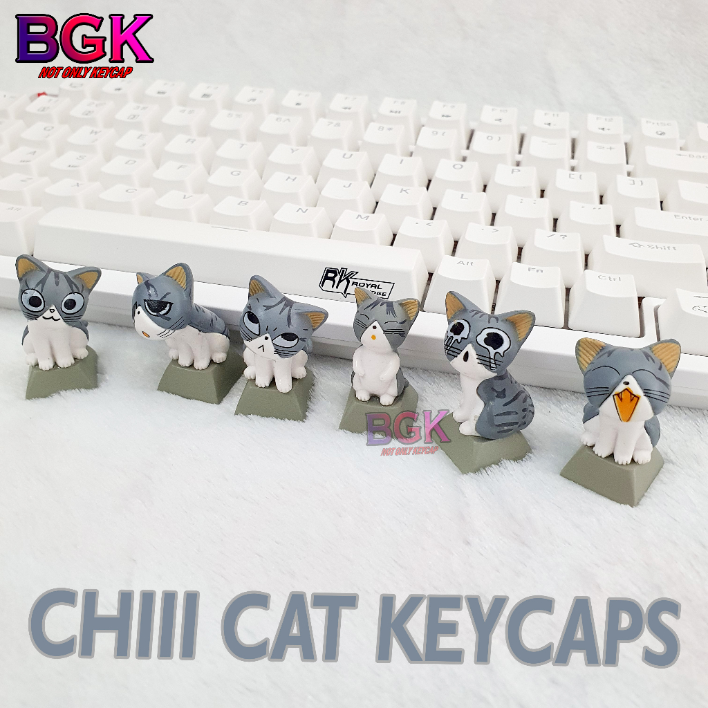 Keycap Lẻ Mèo Chii Cute Siêu Dễ Thương Nút Bàn Phím Cơ Artisan KEycap ...