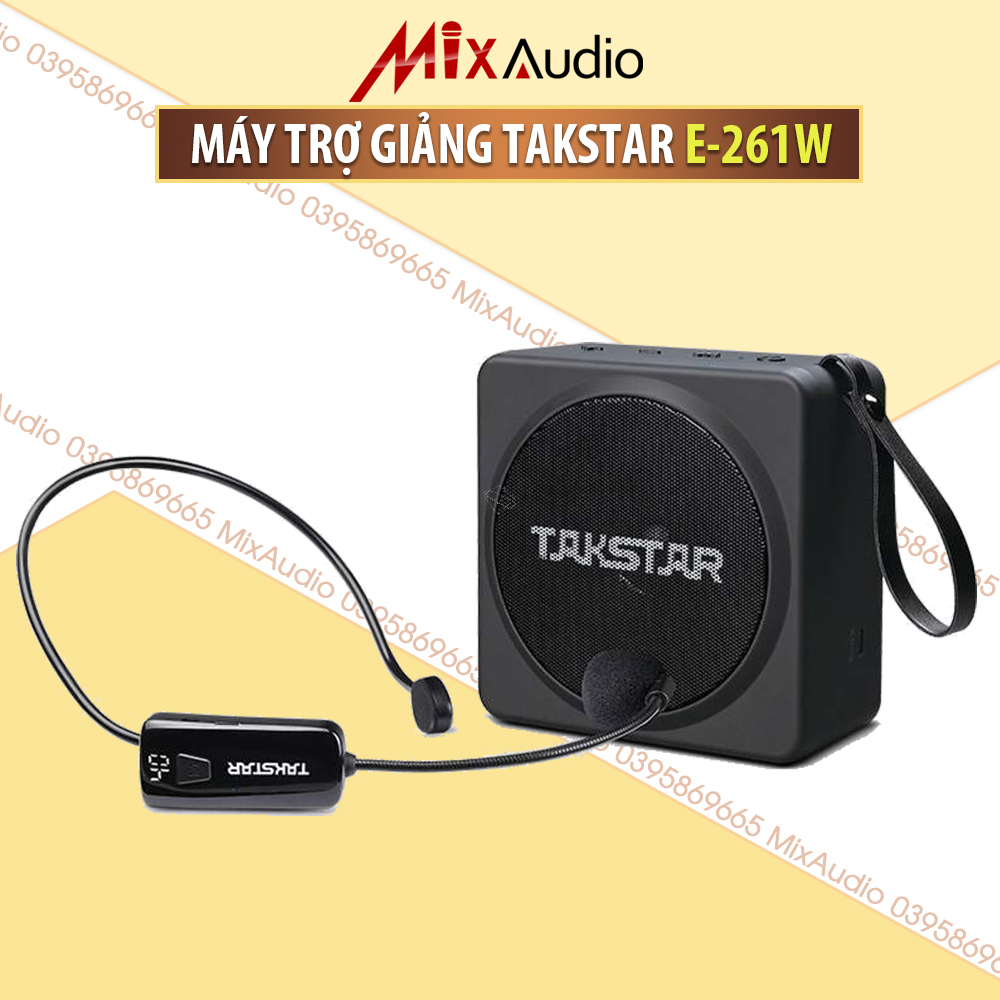 Máy Trợ Giảng Không Dây Takstar E261W Công Suất Lớn 25W, Trang Bị Mic Cầm Tay/Cài Đầu, Chính ...