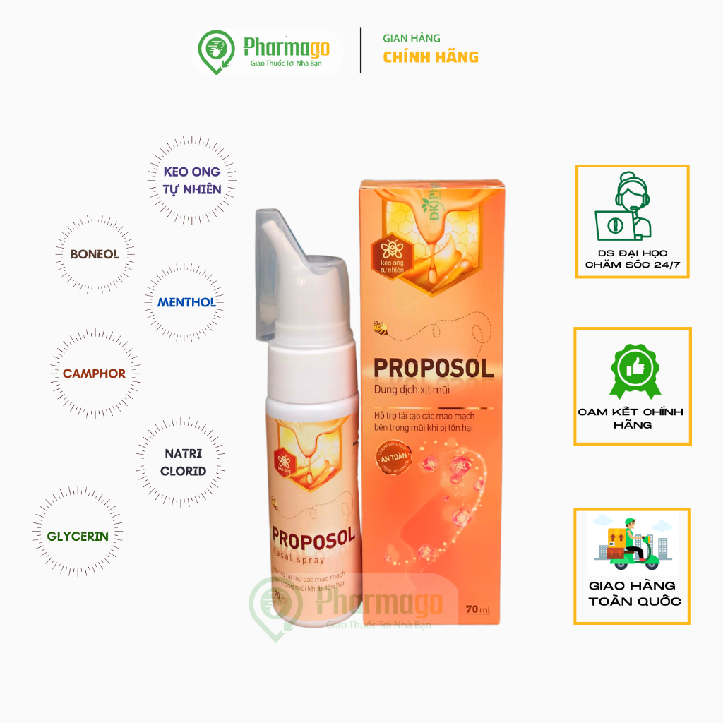 DUNG DỊCH XỊT MŨI KEO ONG PROPOSOL LỌ 70ML | Shopee Việt Nam