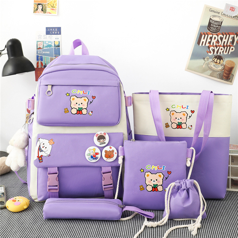 Balo Combo 4 Món, Balo Thời Trang, Balo Nữ, Balo Đi Học - Set Balo 4 ...