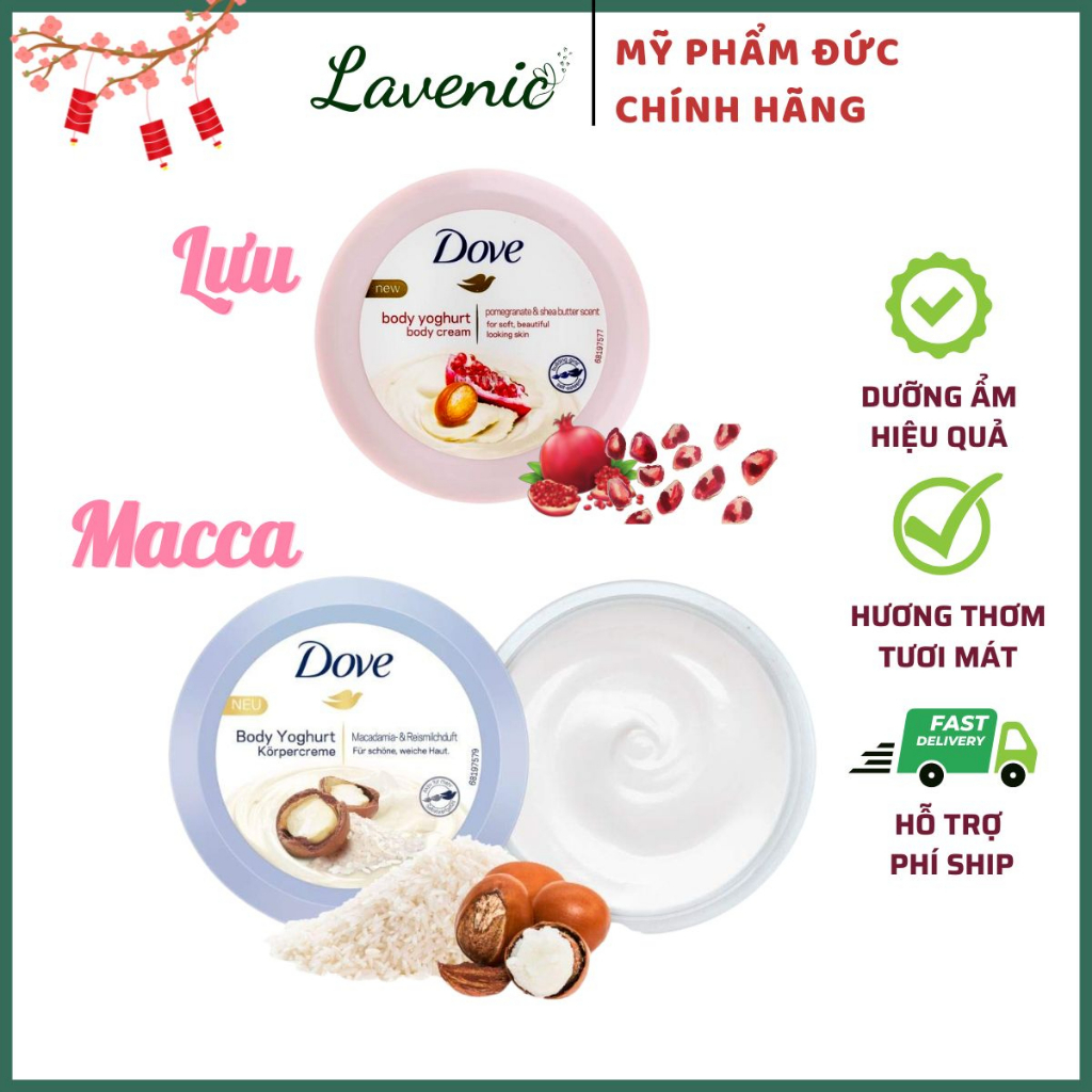 Kem dưỡng thể Body Dove Yoghurt Hương Lựu Macca 250ml, Hàng Đức - Shop ...
