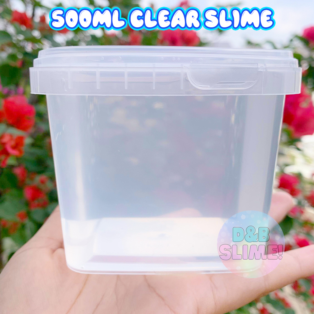 500ml CLEAR SLIME - Chất Nhờn Ma Quái Trong Suốt,Dẻo,Bóng Hộp To 200ml | Shopee Việt Nam
