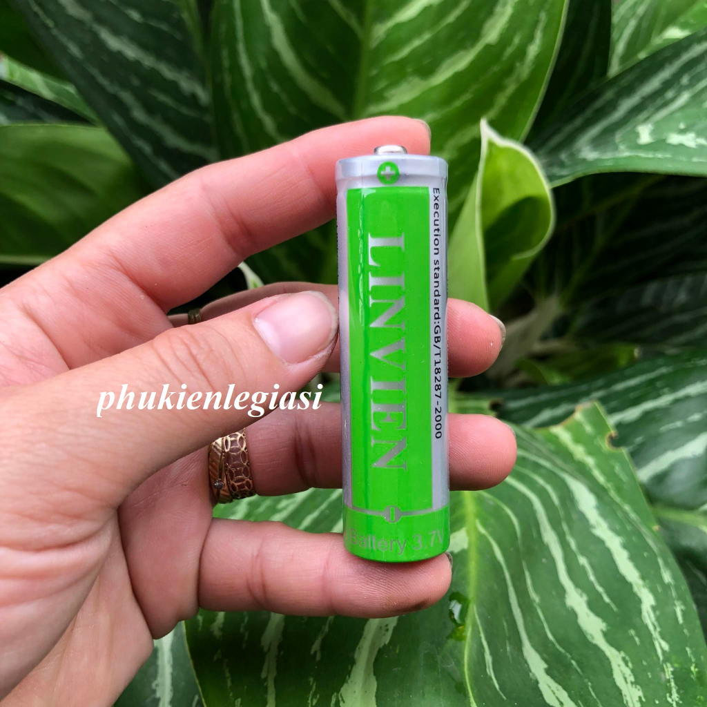 Pin sạc 18650 hiệu LINVIEN 2200mAh dòng xả 2.5C đầu nhọn cho đèn pin và ...