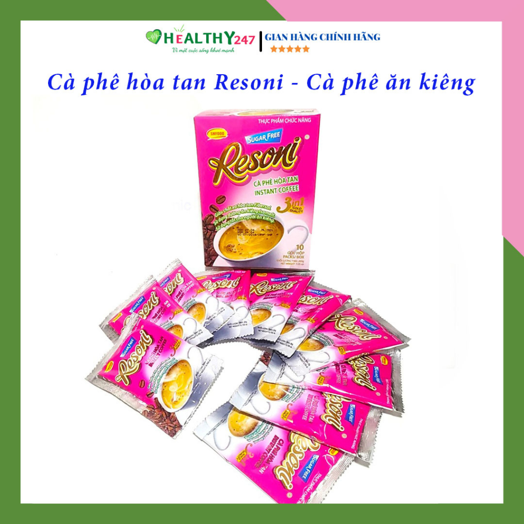 Cà phê dành cho người tiểu đường, ăn kiêng Resoni hộp 200g | Shopee ...
