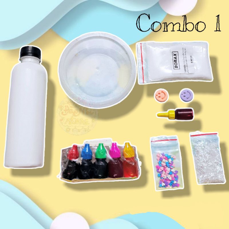 [Combo1] Kit làm làm basic slime 8 món khác nhau chất nhờn ma quái,kit ...