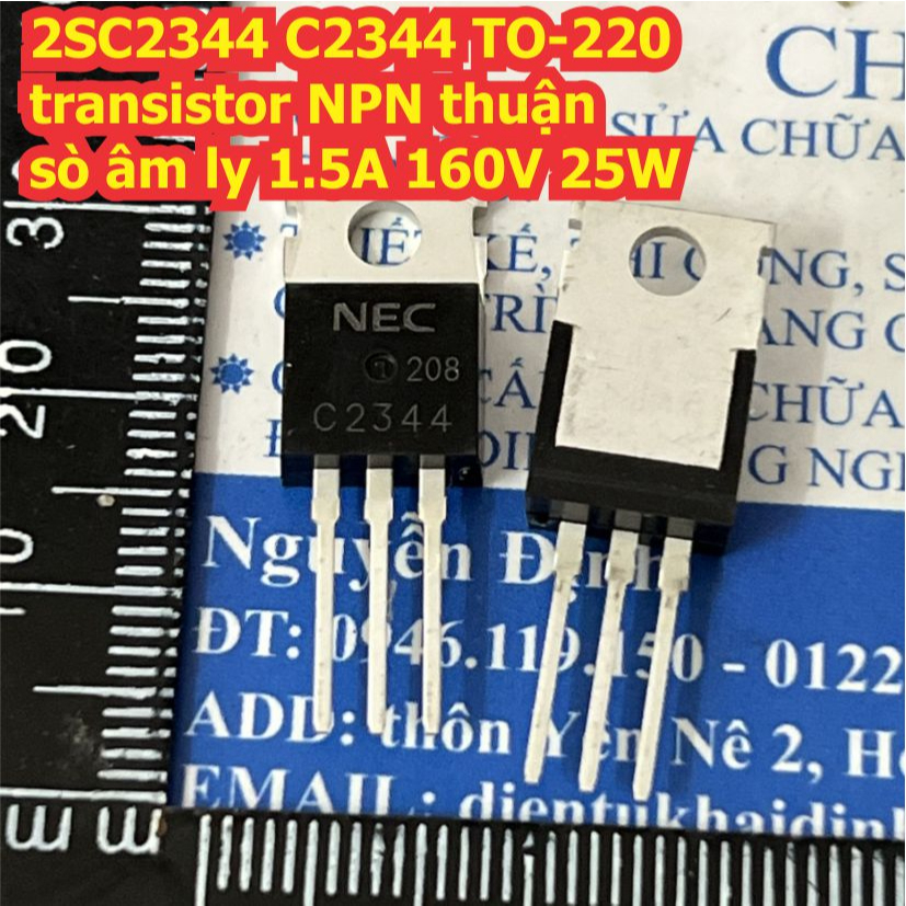 2 con 2SC2344 C2344 2SA1011 A1011 TO-220 transistor NPN thuận PNP nghịch sò âm ly 1.5A 160V 25W ...