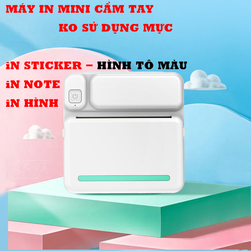 Máy in nhiệt mini cầm tay bluetooth để in sticker - ghi chú - in hình ...