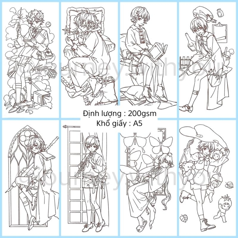 Tranh tô màu Line Art - mẫu 1 | Shopee Việt Nam