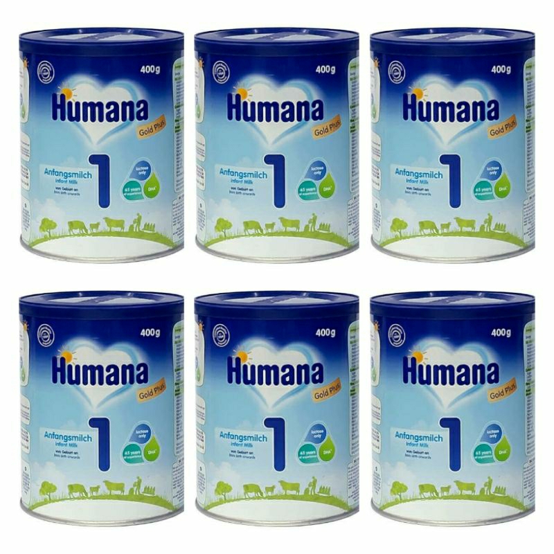 6 Lon Sữa Humana Gold Plus 1 loại loại 400g (Từ 0 đến 06 tháng tuổi ...